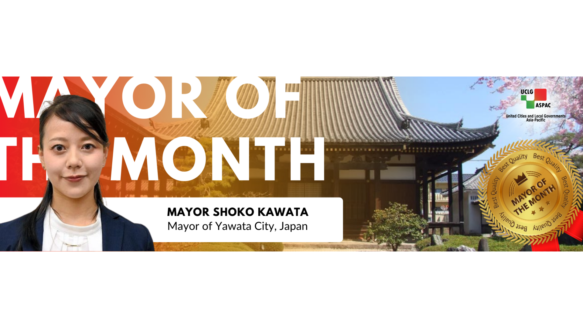 Mayor Shoko Kawata: Welcomed for Better Yawata - UCLG ASPAC